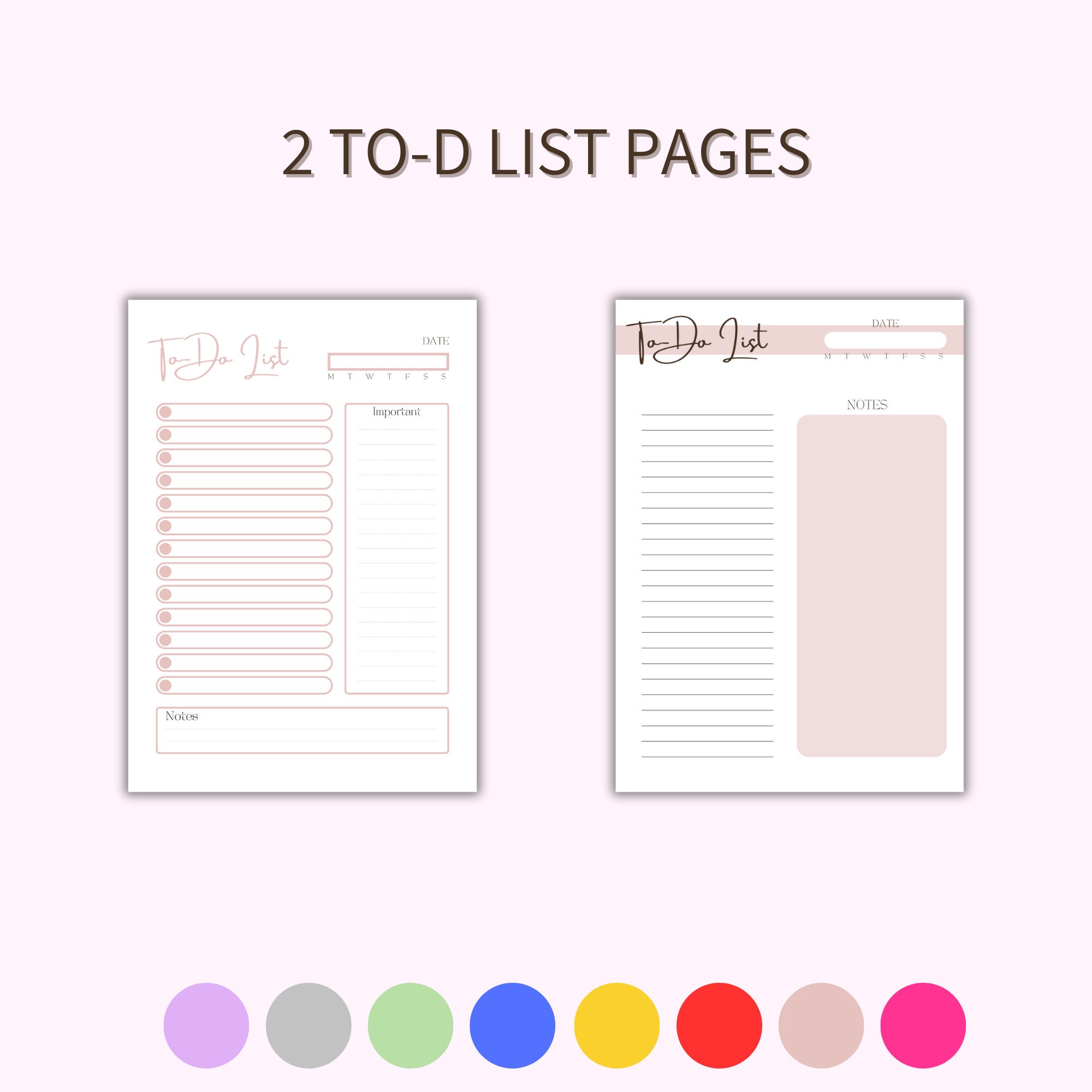 Printable Bundle | to Do List | Daily & Weekly to Do List | Daily ...