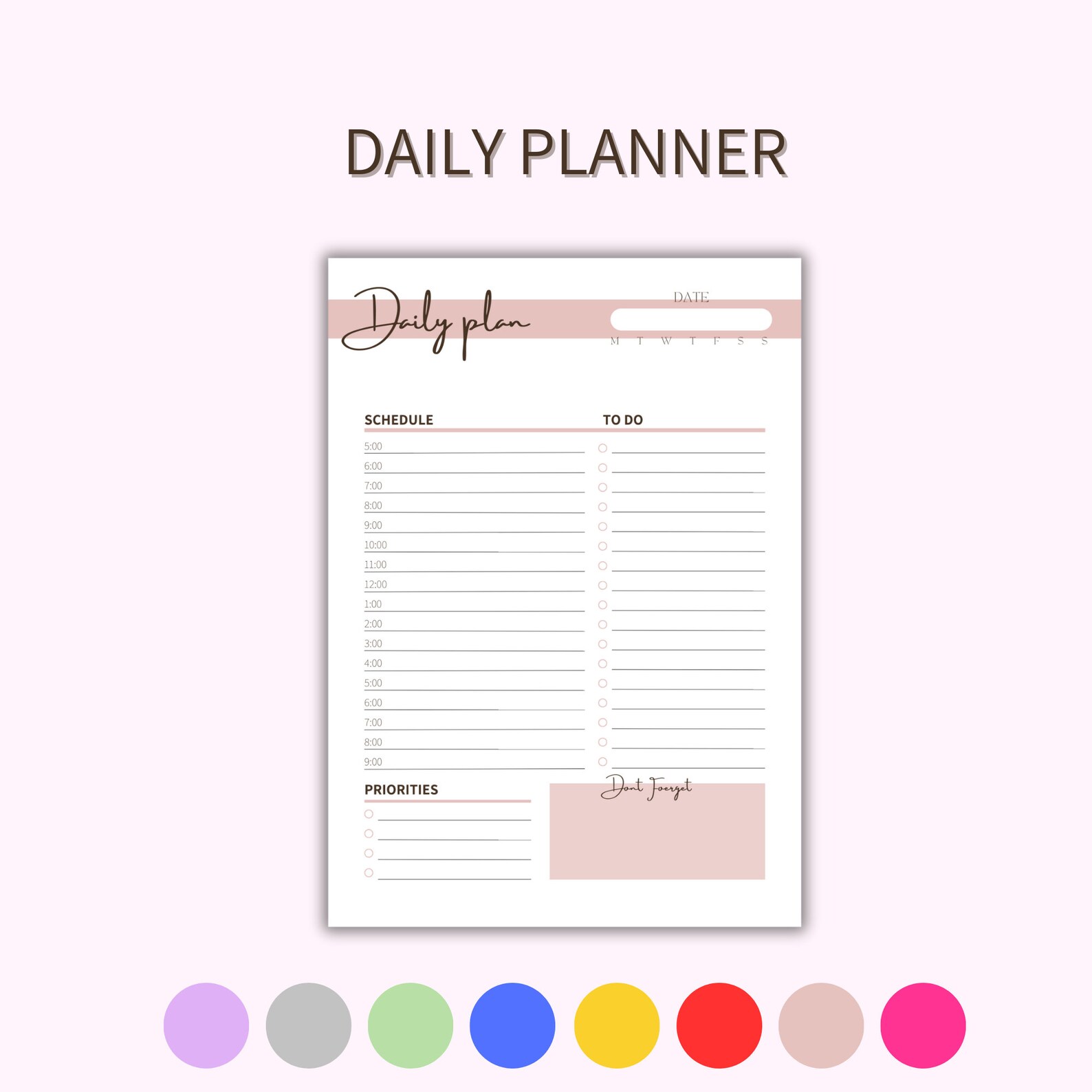 Printable Bundle | to Do List | Daily & Weekly to Do List | Daily ...