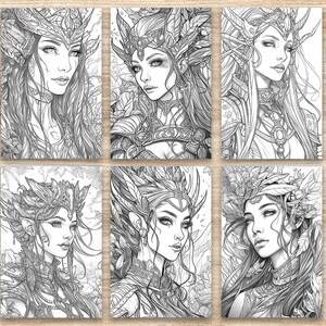 Whimsical Woodlands Elf Fantasy Coloring Book Part 5 25 Unique Images ...