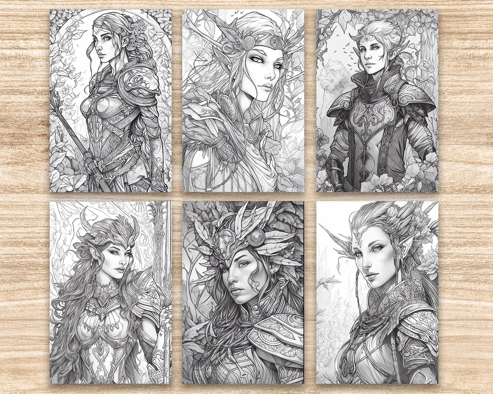 Whimsical Woodlands Elf Fantasy Coloring Book 25 Unique Images, Adults ...