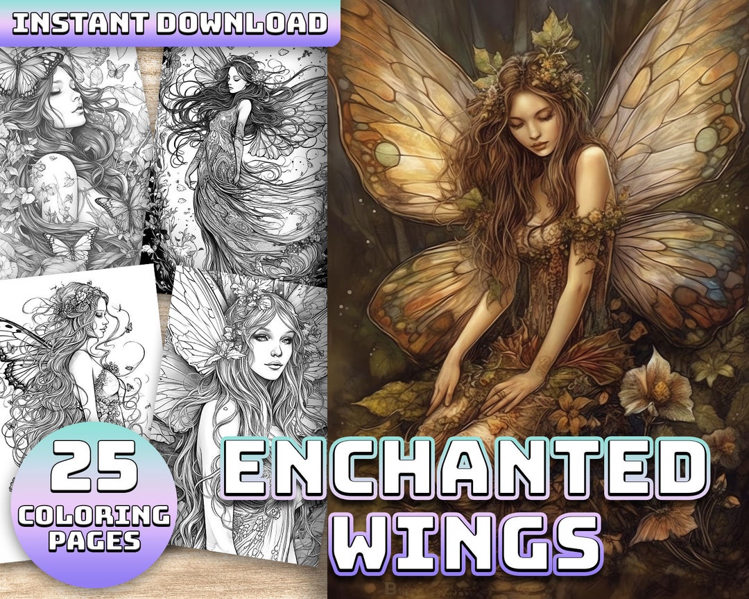Enchanted Wings Fairy Coloring Book Part 2 25 Exclusive Fairies ...