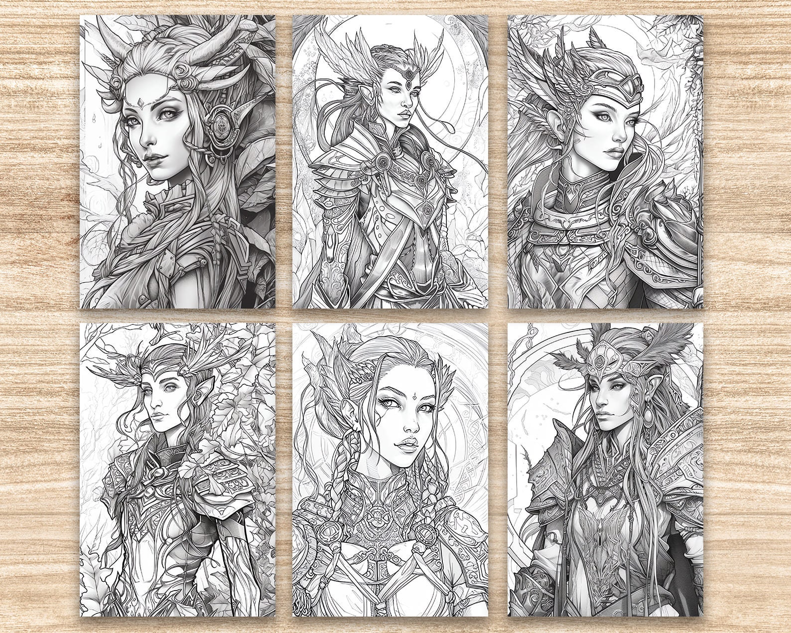 Whimsical Woodlands Elf Fantasy Coloring Book Part 2 25 - Etsy