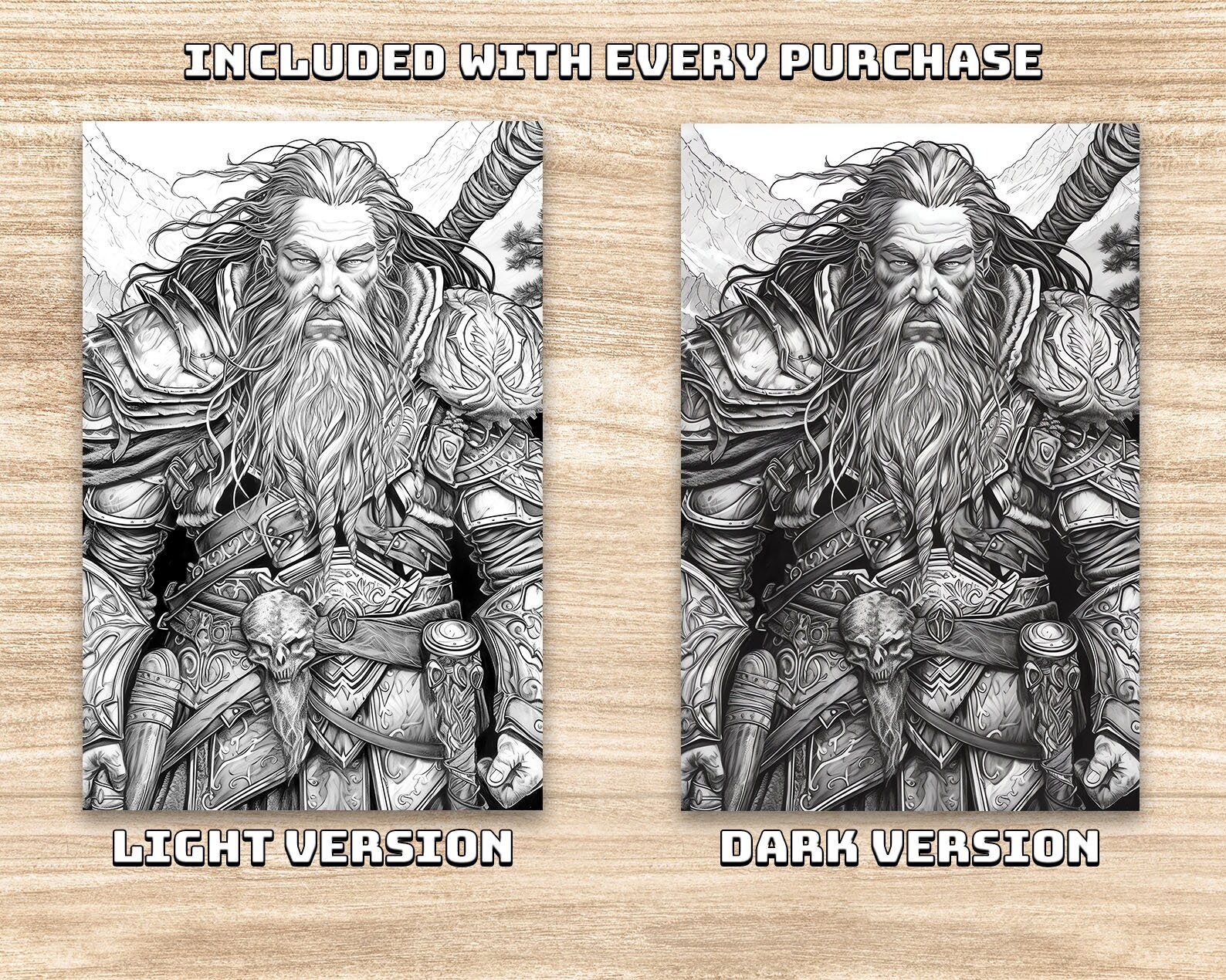Dwarf Defenders Fantasy Coloring Book Part 2 25 Unique Dwarf Warrior ...