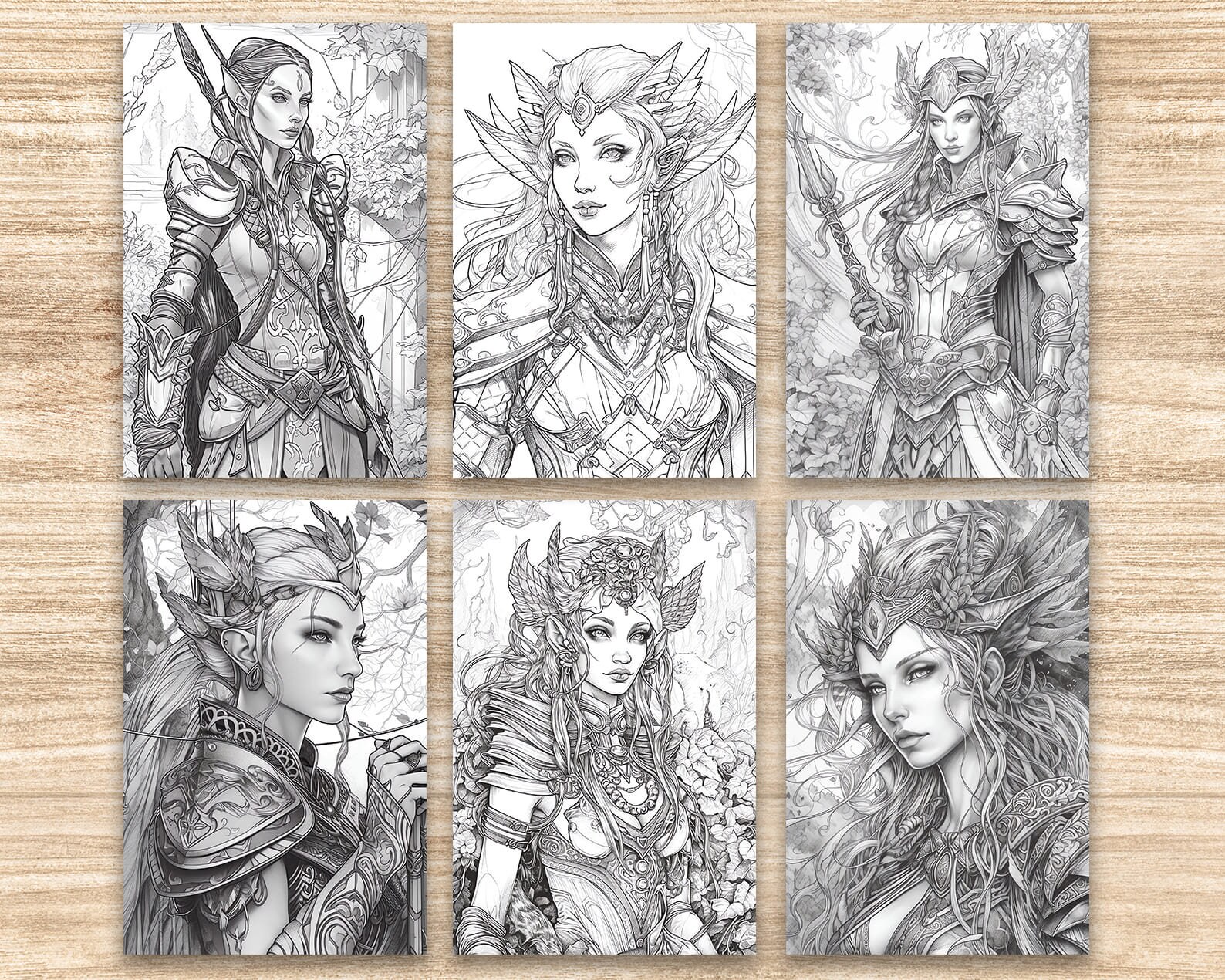 Whimsical Woodlands Elf Fantasy Coloring Book 25 Unique Images, Adults ...