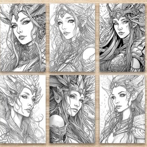 Whimsical Woodlands Elf Fantasy Coloring Book Part 5 25 Unique Images ...