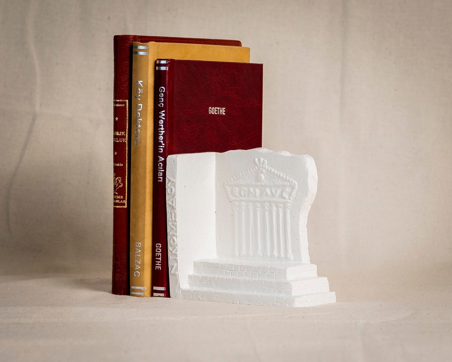 Helenistic Unique Bookend, Ancient Temple Statue Bookend With Roman ...