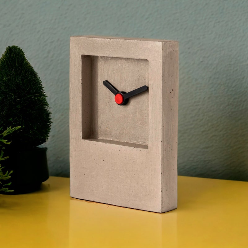 Table Concrete Clock - Etsy