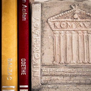 Helenistic Unique Bookend, Ancient Temple Statue Bookend With Roman ...