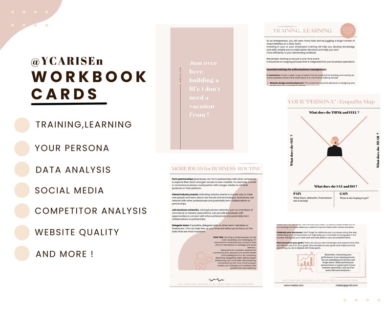 Online Business Owner Workbook Guide and Digital Planner, Digital ...