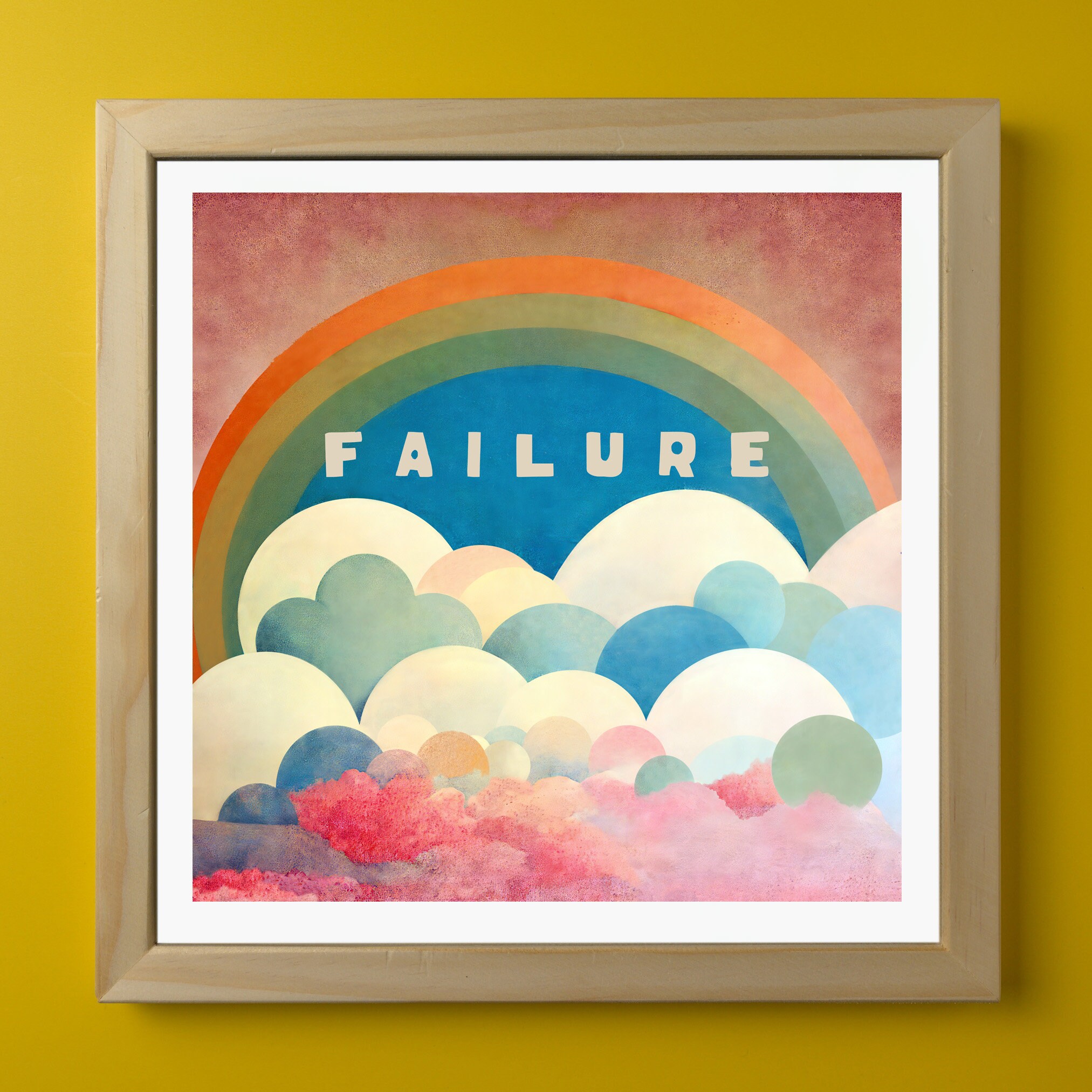 Funny DIGITAL DOWNLOAD, Clouds and Rainbows Art, failure Art Print, Dry ...