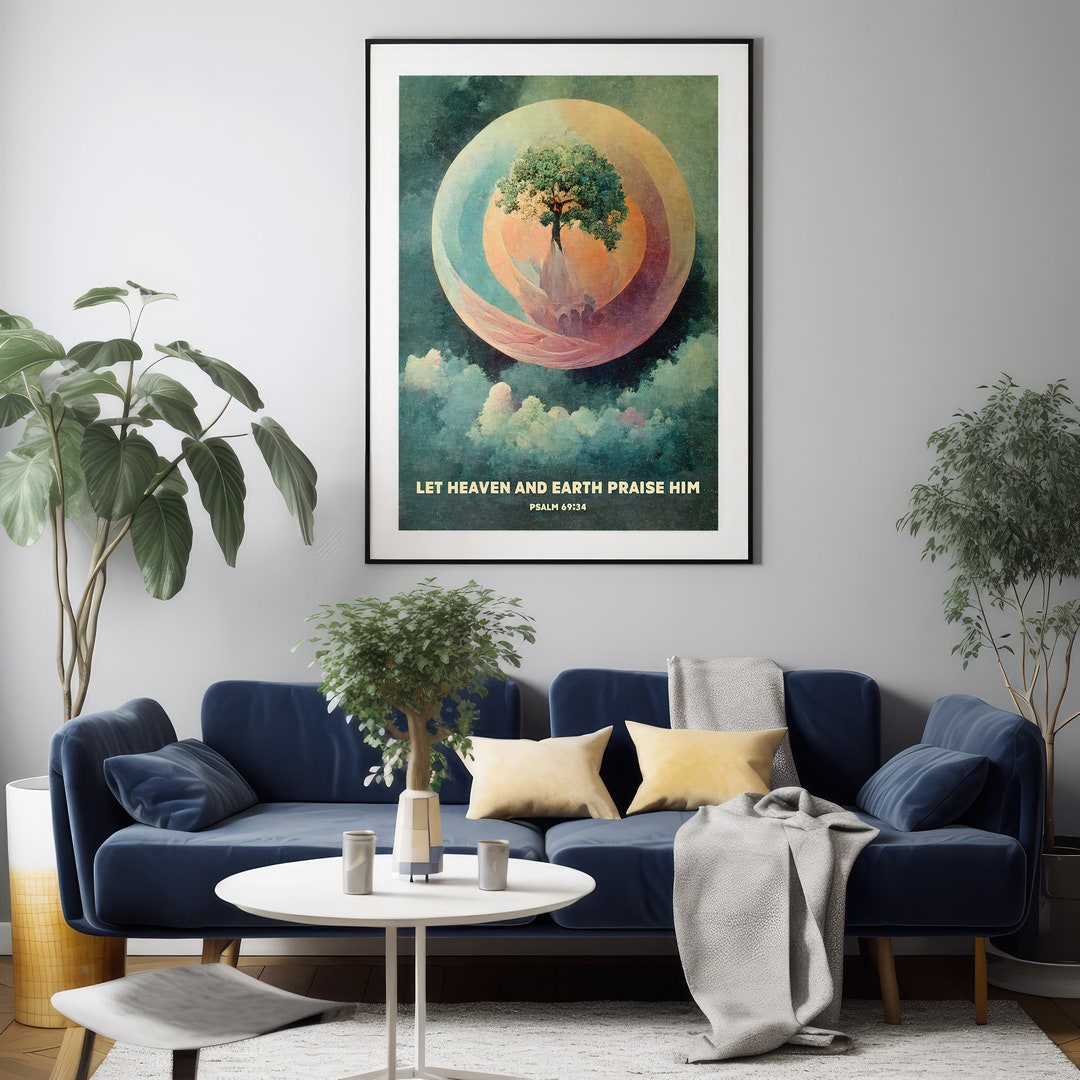 Christian Poster, DIGITAL DOWNLOAD, Church Art, Heaven on Earth ...