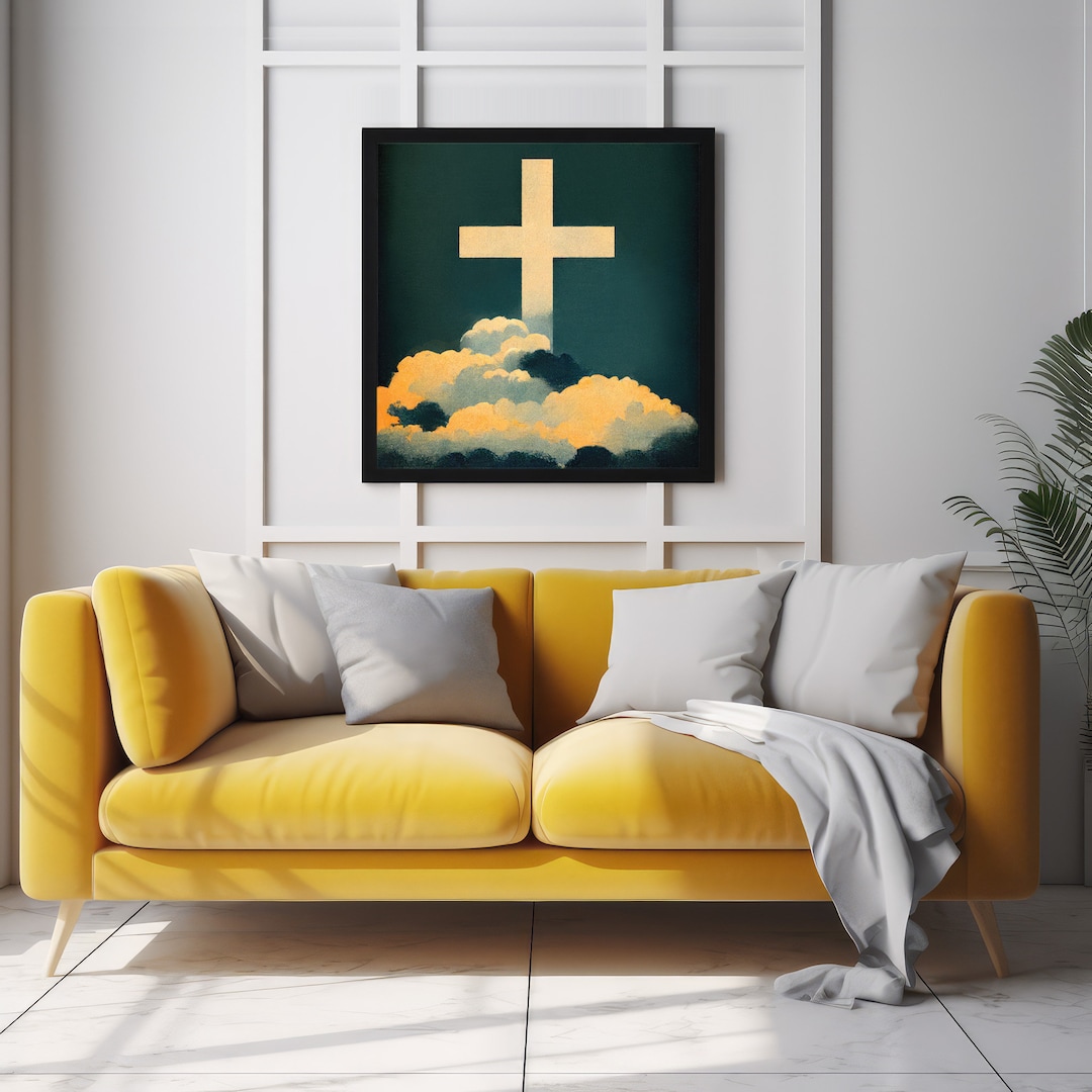 Christian Cross Art DIGITAL DOWNLOAD , Faith Wall Art , Christian ...