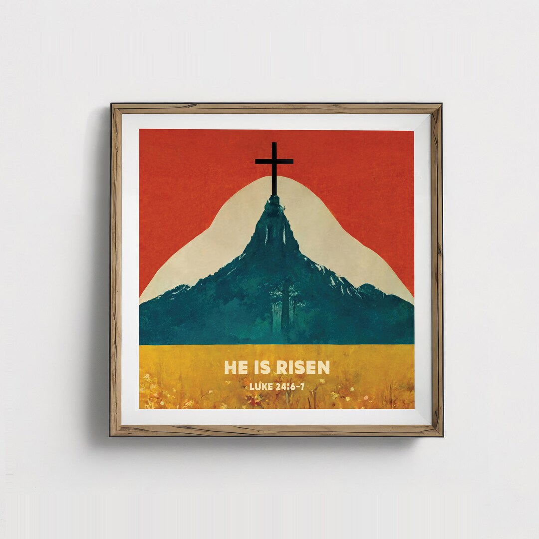 CHRISTIAN DIGITAL DOWNLOAD Art, Christian Cross, Christian Poster ...