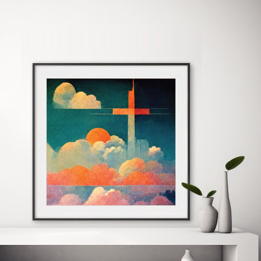 Christian Cross DIGITAL DOWNLOAD Art, Christian Wall Art , Christian ...