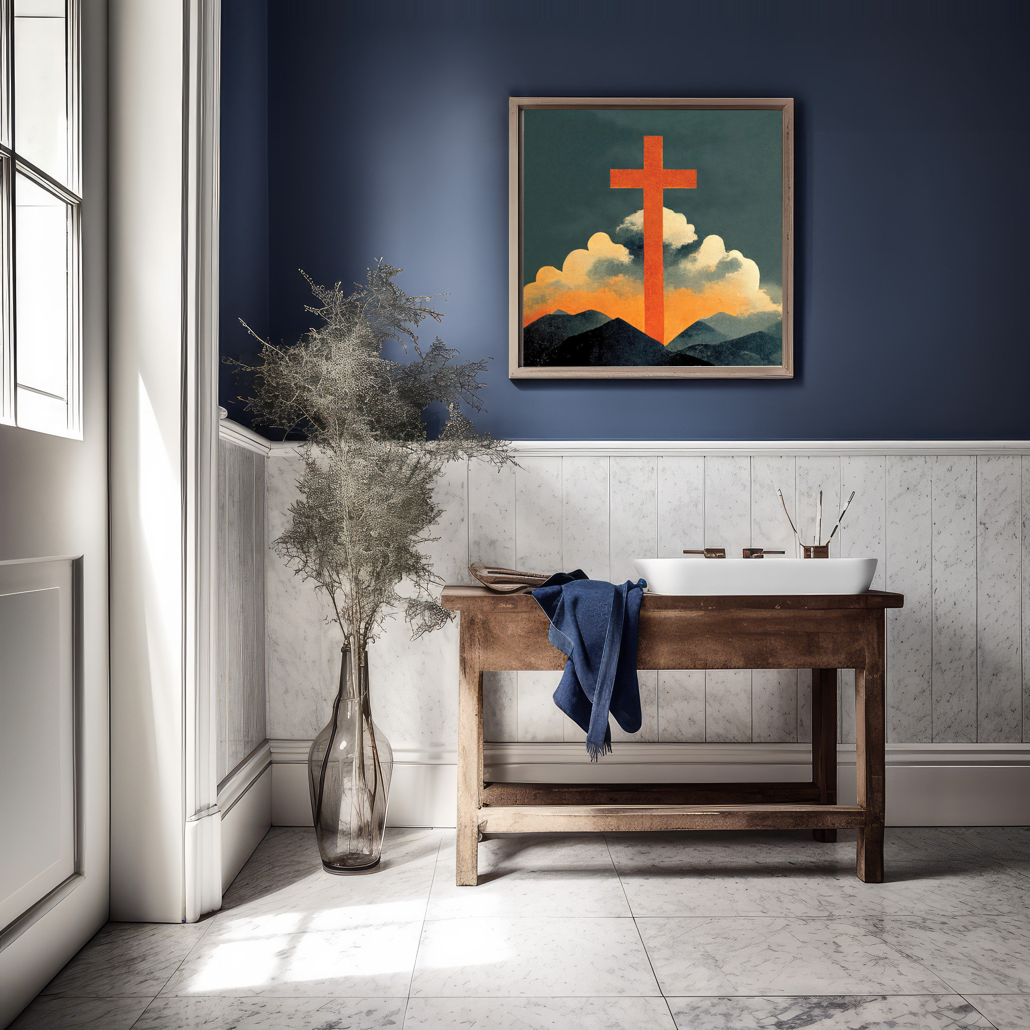 Christian Cross DIGITAL DOWNLOAD Poster, Faith Wall Art , Christian ...
