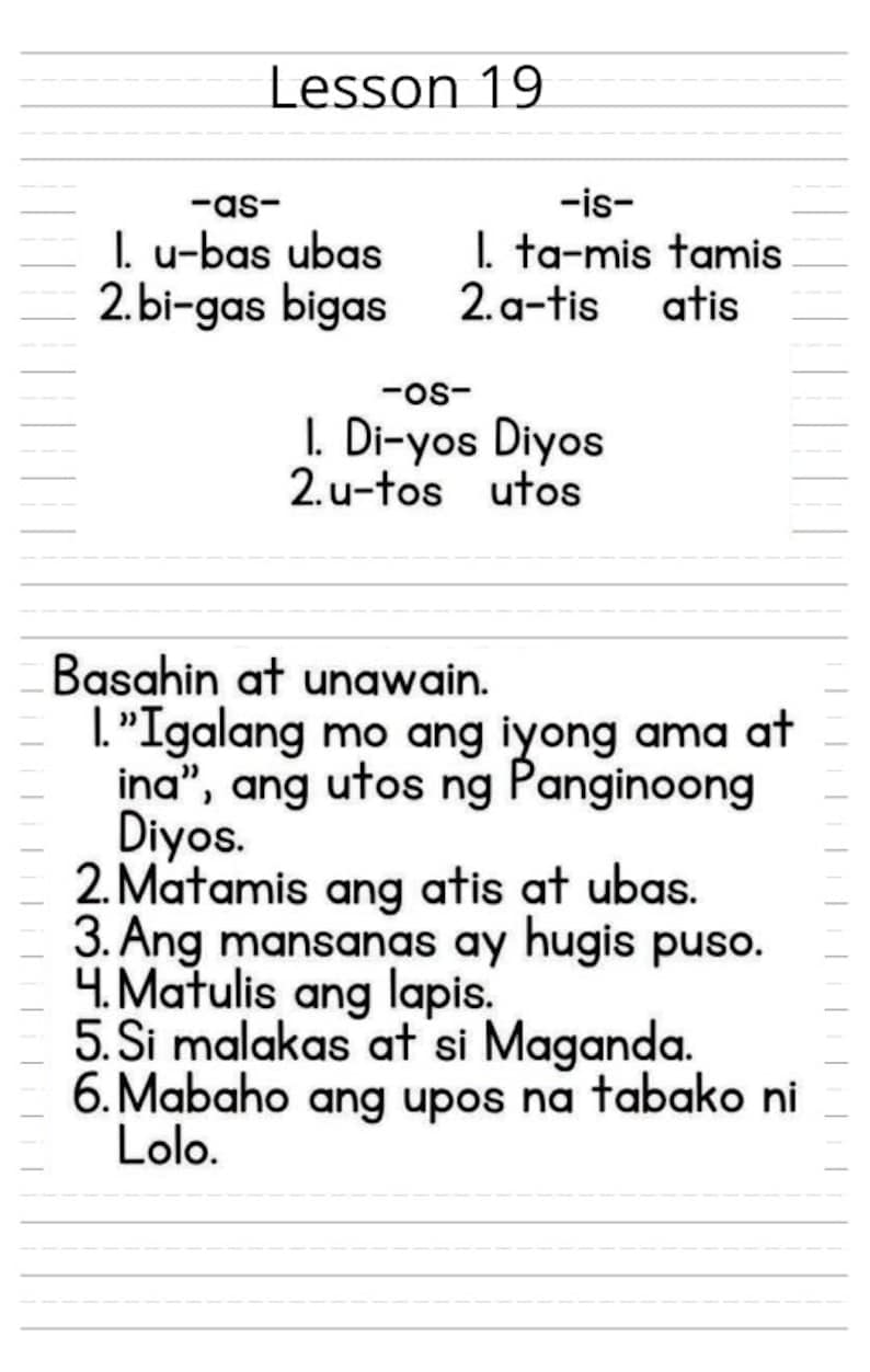 Filipino Abakada Learning Pages 63 Printable PDF | Filipino ABC ...