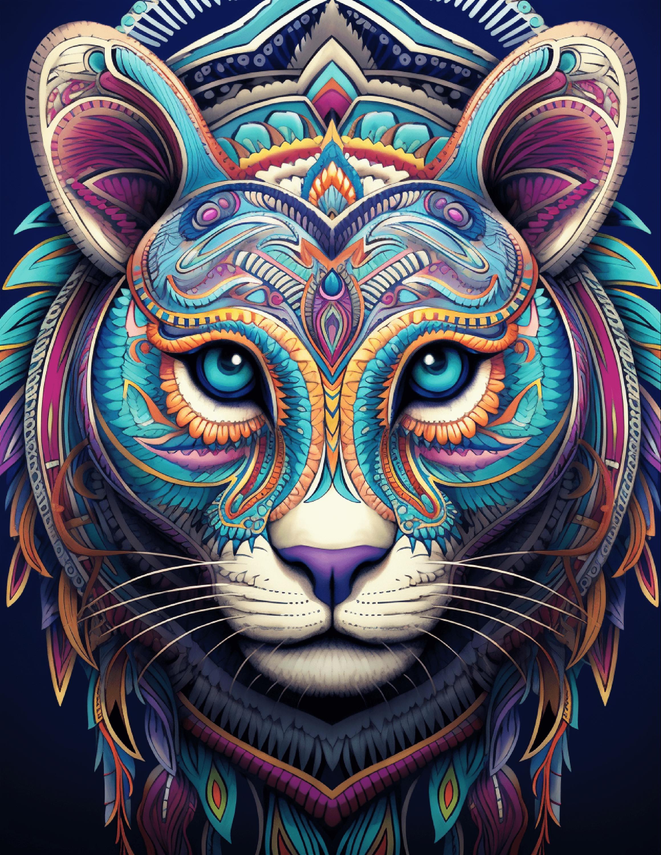 50 Printable Coloring Pages Animal Mandala Coloring Pages for Adults ...