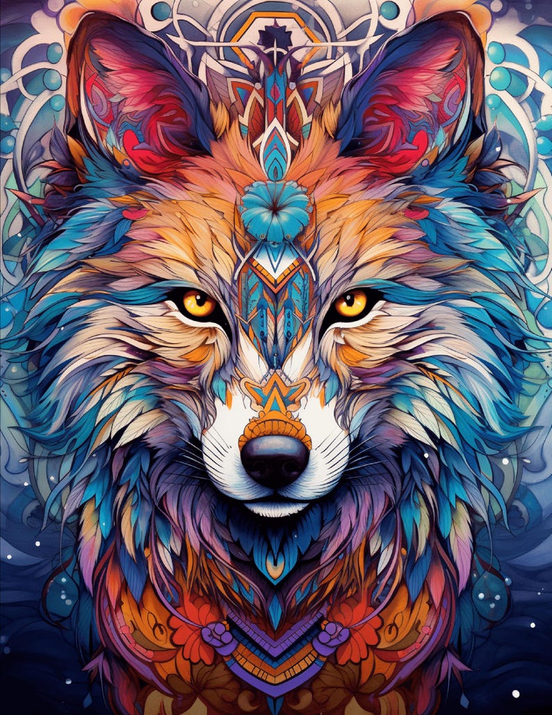 50 Printable Coloring Pages Animal Mandala Coloring Pages for Adults ...
