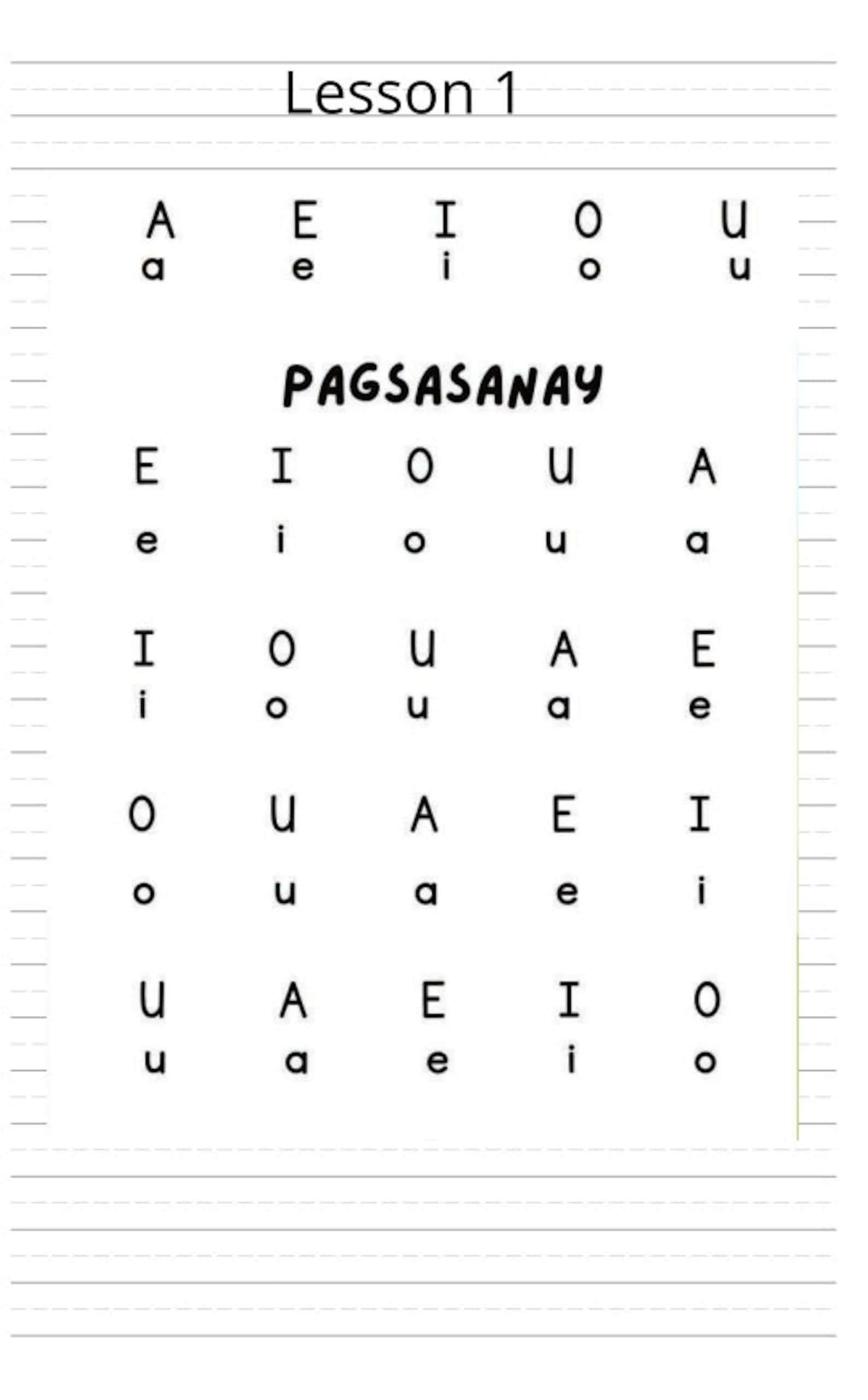 Filipino Abakada Learning Pages 63 Printable PDF | Filipino ABC ...