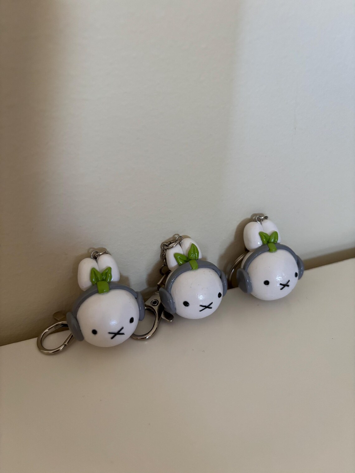 Plant-based Miffy Keyring Handmade Polymer Clay Charm - Etsy