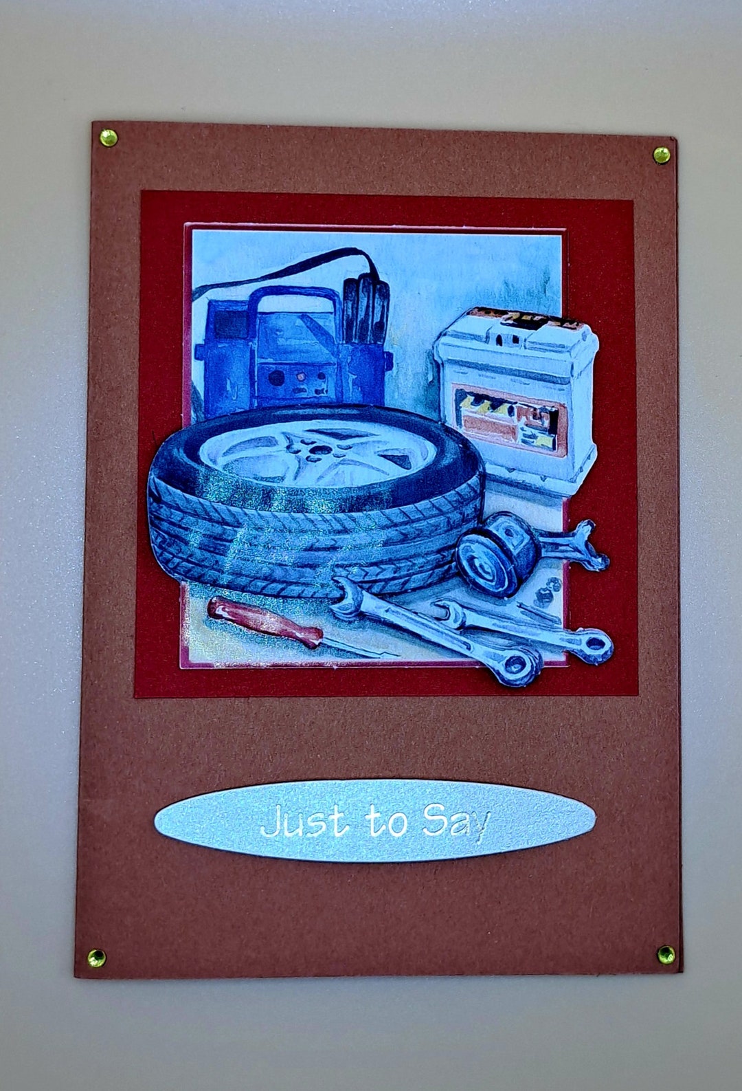 Handmade 4x6 Car Mechanic Themed Birthday Card - Etsy