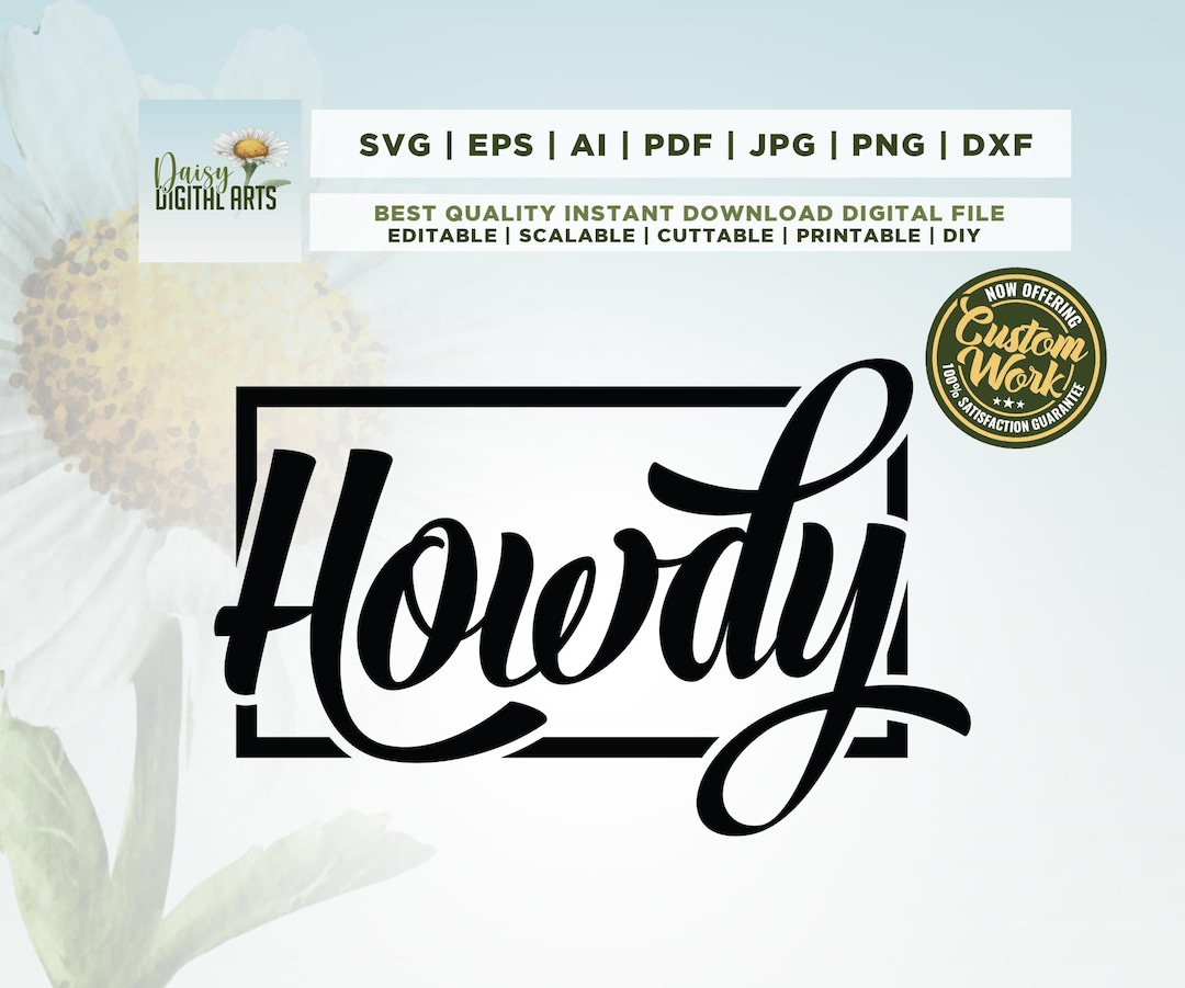 Howdy SVG, Cricut, Png, Svg, Sublimation, Western Svg, Digital Download ...