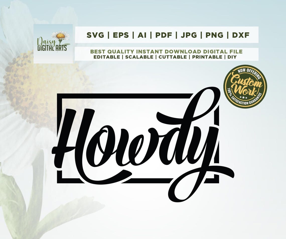 Howdy SVG, Cricut, Png, Svg, Sublimation, Western Svg, Digital Download ...