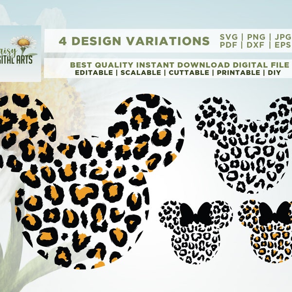Minnie Cheetah Svg - Etsy