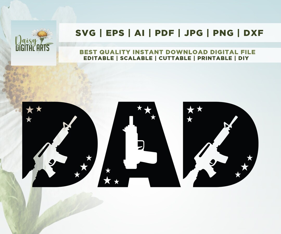Second Amendment Dad, Rifle SVG, PNG, Patriotic Print, USA Gun Rights ...