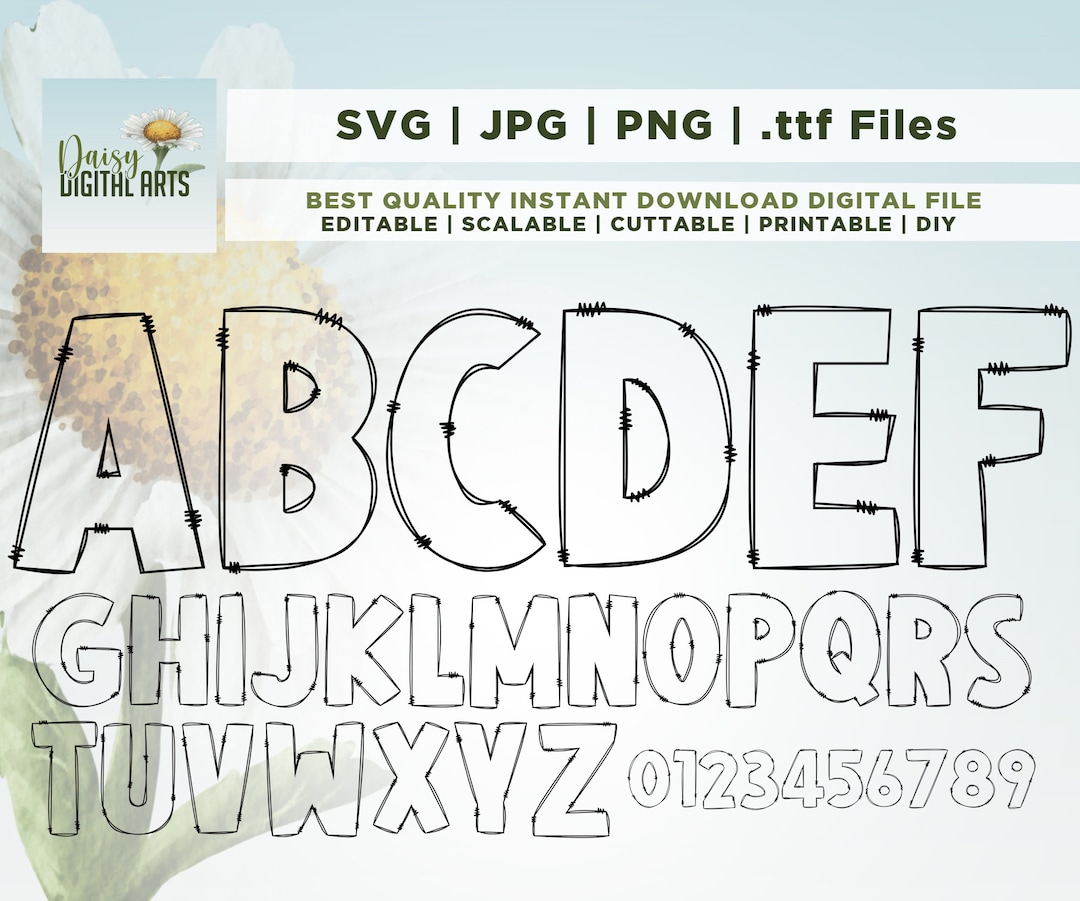 Doodle Letters PNG, Transparent Doodle Alphabet, Hand Drawn Letters ...