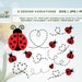 Ladybug Path SVG, Ladybug With Heart, Insect, Bundle, Layered, Clipart ...