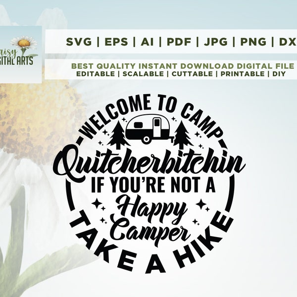 Quitcherbitchin Camping Svg - Etsy Australia
