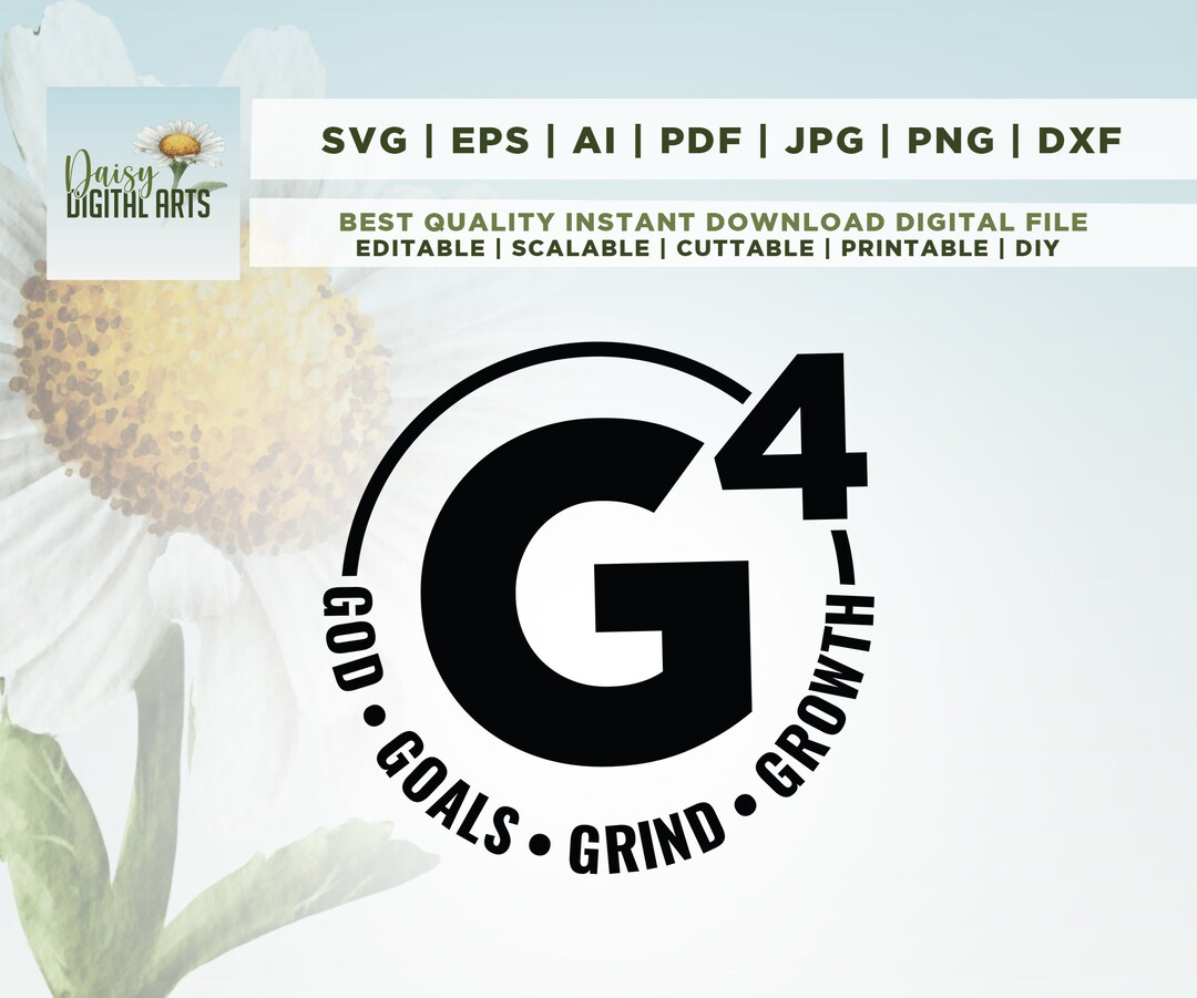 God Goals Grind Growth SVG, Religious Svg, Png, Cut File, Cricut, Svg ...