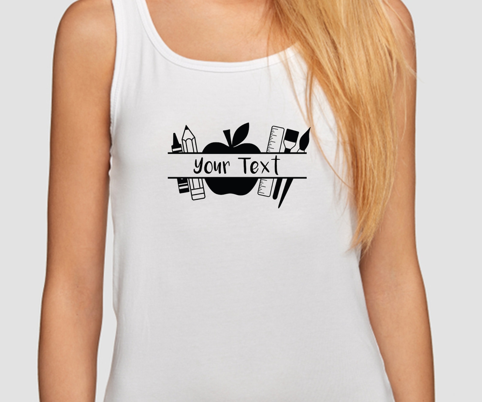 Teacher SVG, Teacher Split Monogram SVG, School Supplies SVG Back to ...