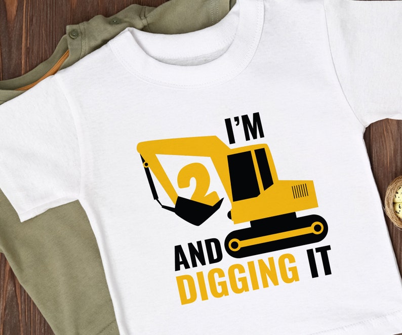 I'm 2 and Digging It Svg Construction Svg Second - Etsy Israel