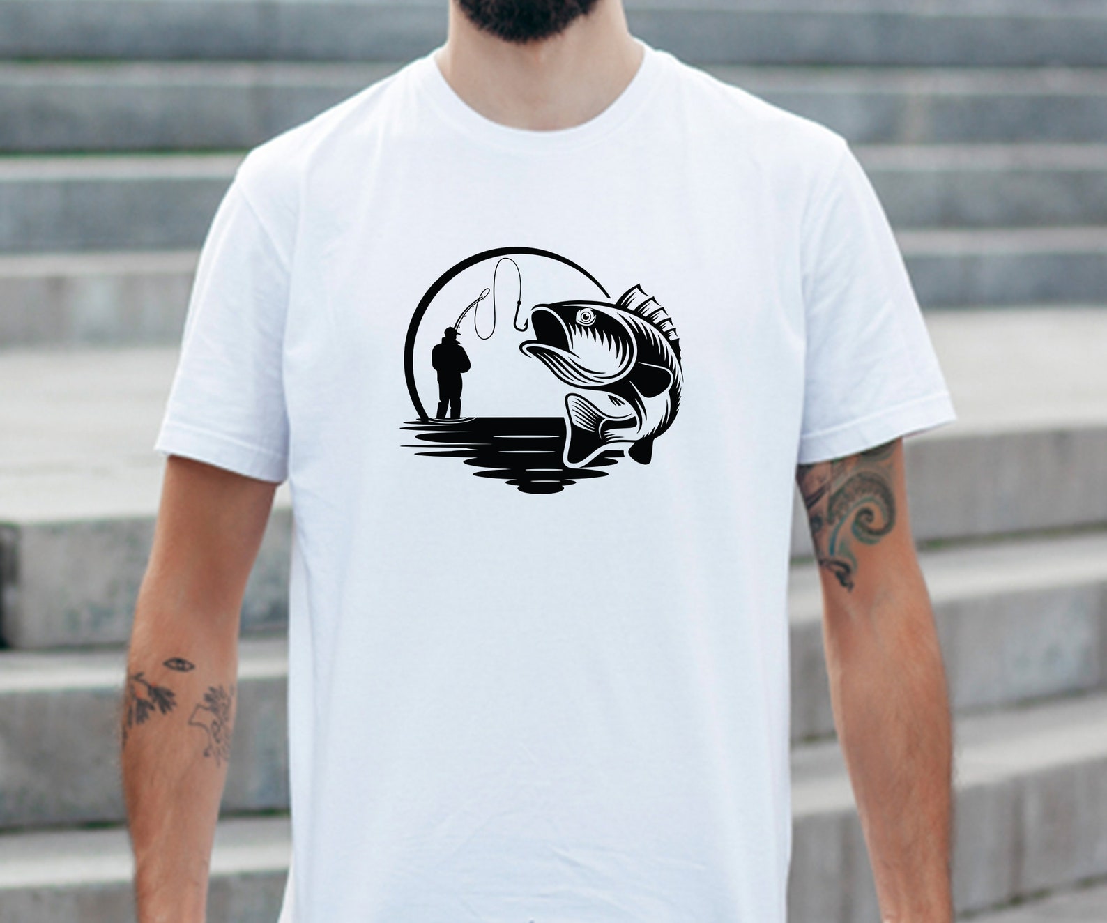 Fisherman Catching Fish Svg, Fisherman Svg, Catching Fish Svg, Bass ...