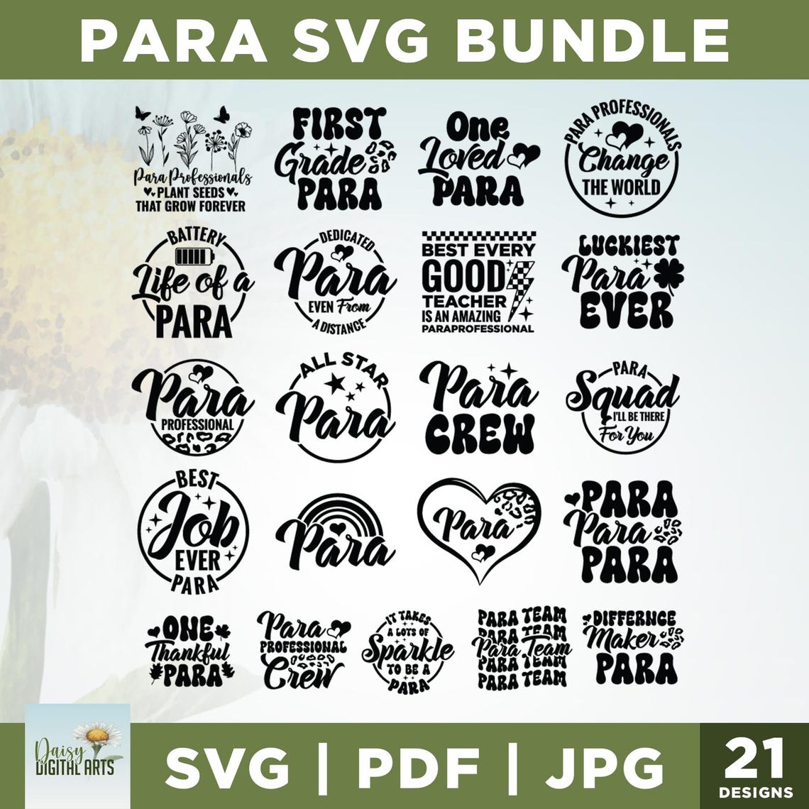Para SVG Bundle: Paraprofessional Shirt Designs, Cricut, Png, Svg ...