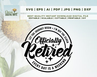 Personalised Officially Retired Badge Retirement Gift - Etsy