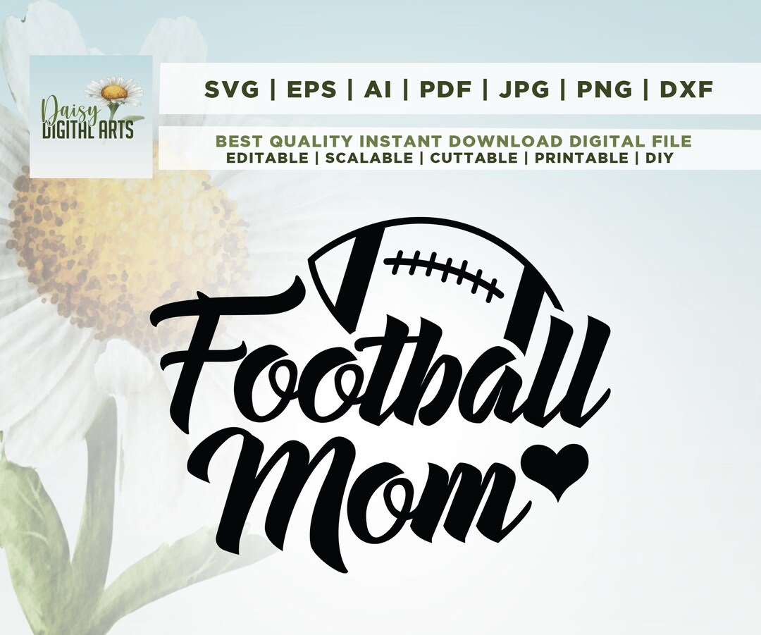 Football SVG, Football Mom, Cut File, Football Clipart, Cricut, Png ...
