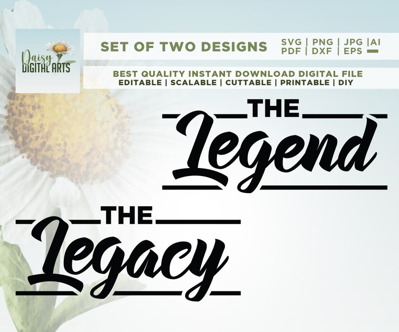 The Legend the Legacy Svg Dad Father's Day Cut File - Etsy