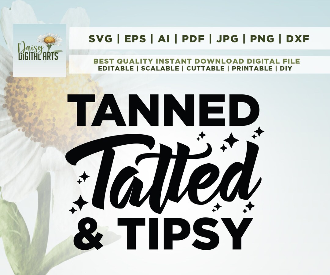 Tanned and Tipsy Svg, Summer PNG, Summer Design, Cricut, Png, Svg ...