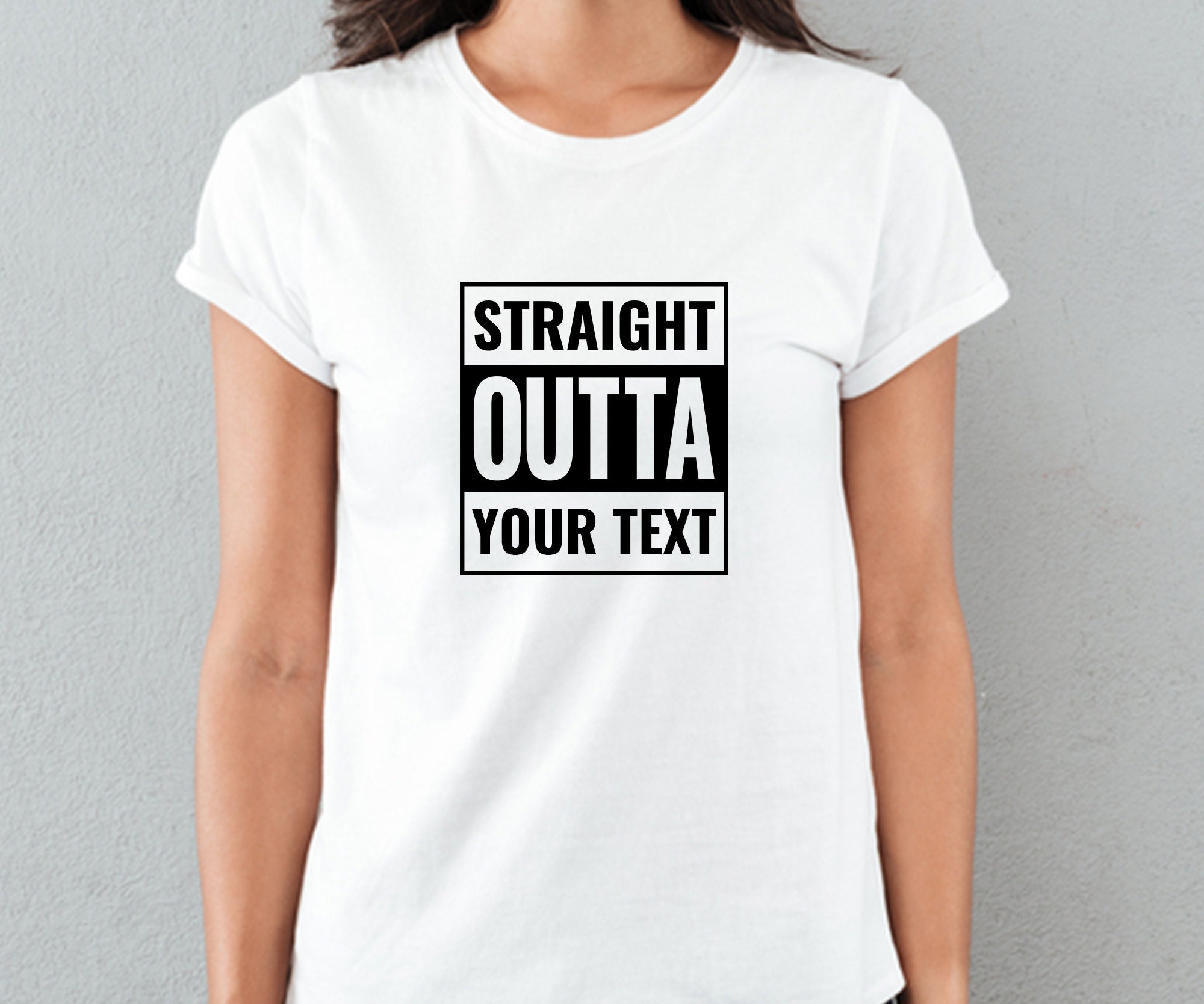 Straight Outta Compton Svg, Straight Outta Your Text SVG, Straight ...