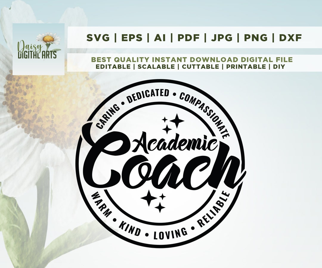 Academic Coach Svg, Instructional Coach Svg, Elementary School, High ...