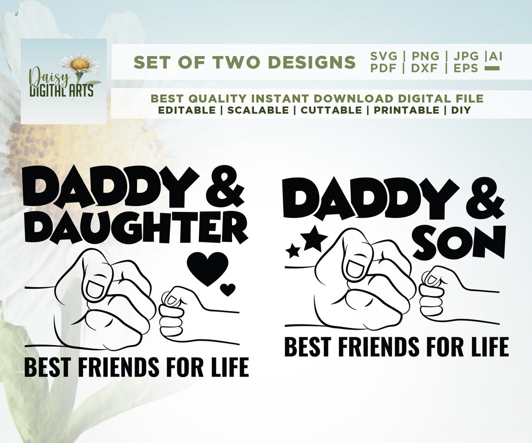Dad Svg, Daddy and Son Shirt Svg, Daddy Daughter Svg, Family Matching ...