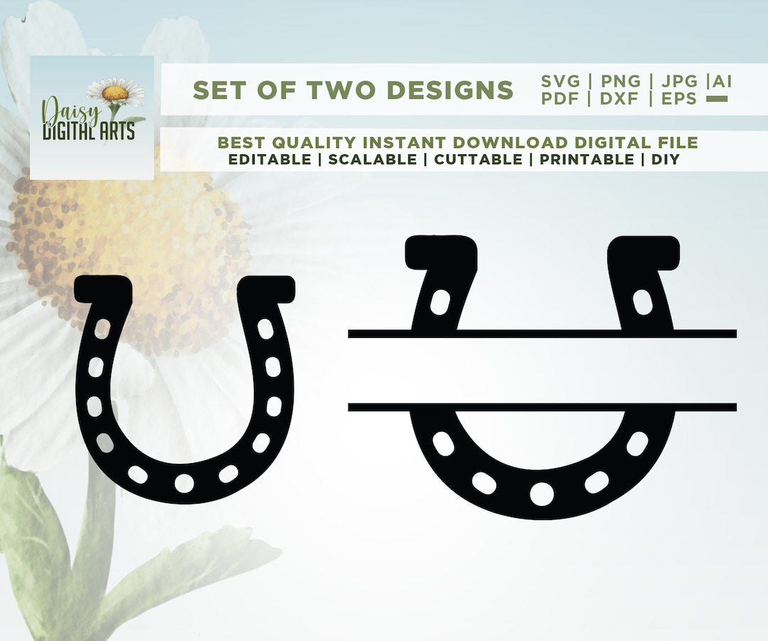 Horseshoe SVG Files, Horse Shoe Cut Files, Horseshoe Vector Files ...