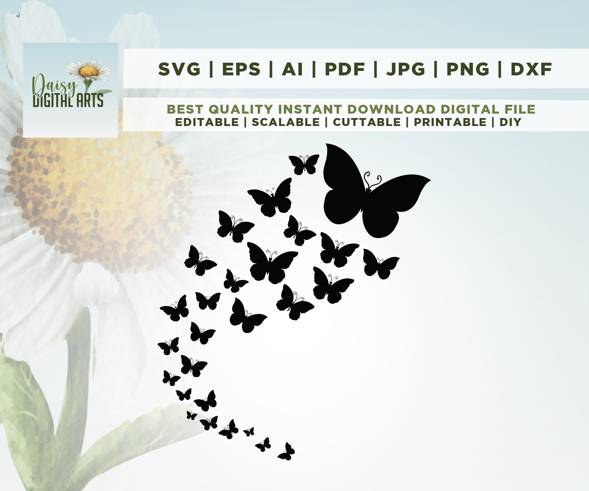 Butterfly SVG Butterfly Swarm Svg Flying Butterflies SVG - Etsy