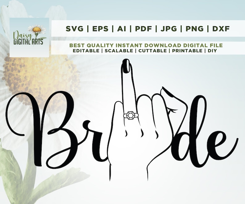 Bride Svg Wedding Finger Svg Vector Cut File for Cricut - Etsy