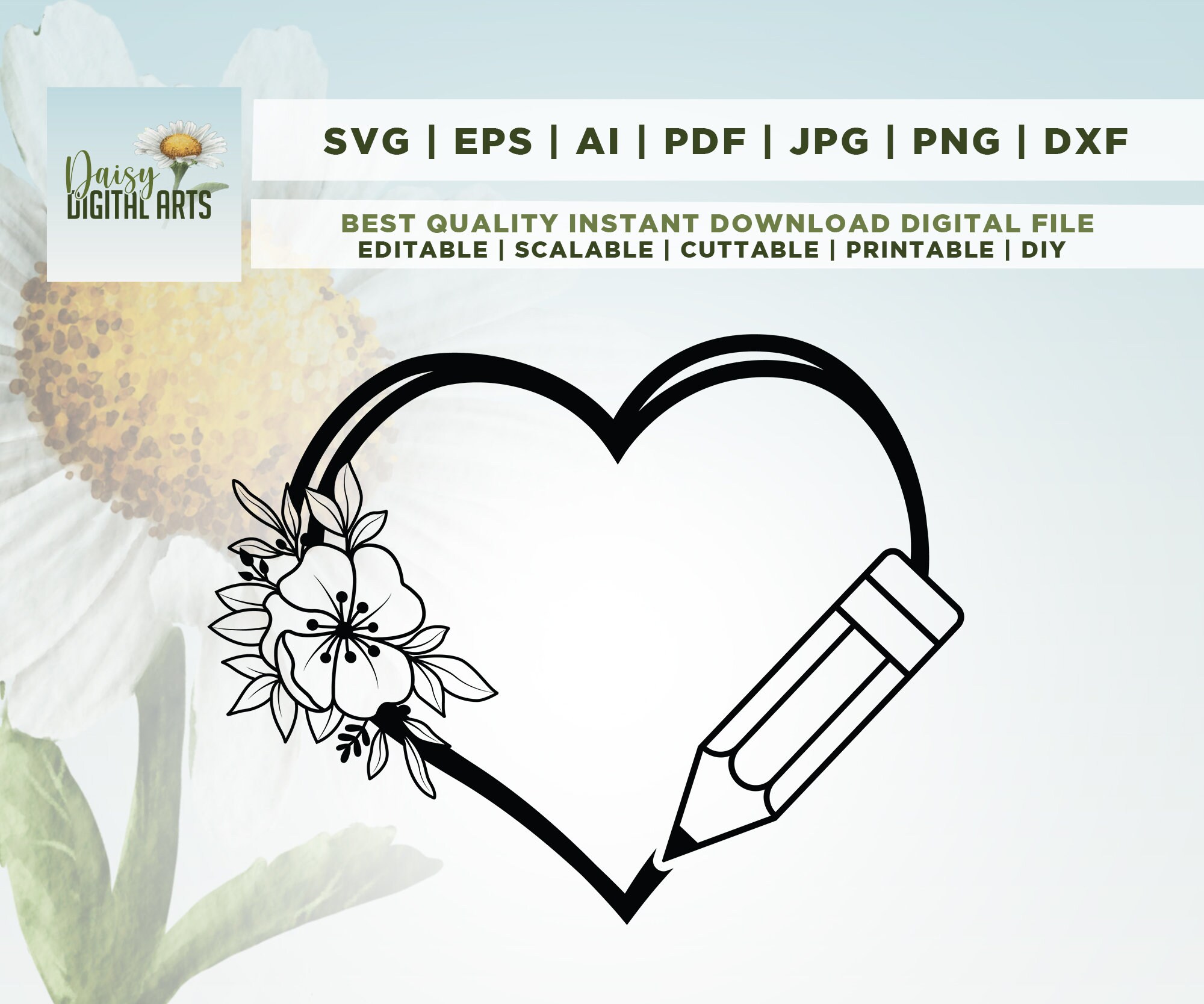 Teacher Heart Svg, Png, Jpg, Dxf, Teacher Cut File, Monogram Frame Svg ...