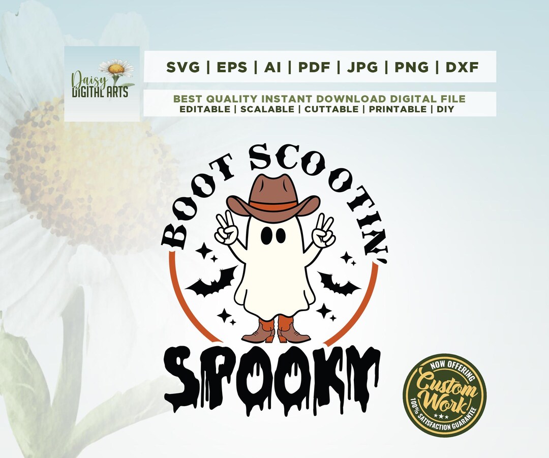 Boot Scoot Spooky SVG, Trendy Halloween Shirts Svg, Cowboy Ghost Svg ...