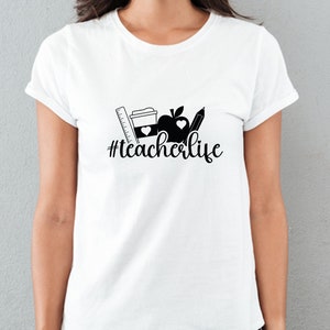 Teacher Life SVG, Cut File, Cricut, Commercial Use, Silhouette, DXF ...